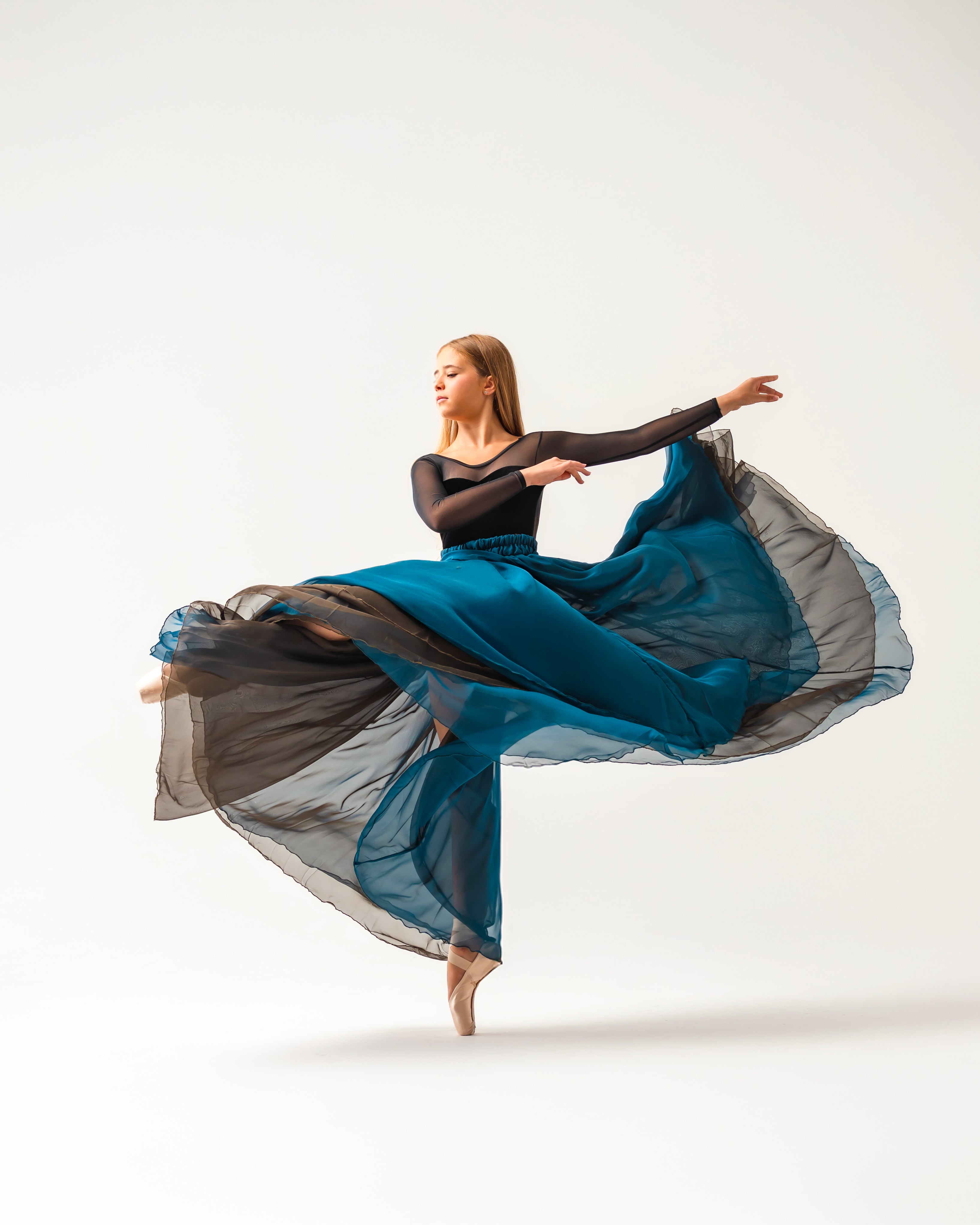 Kinetic Duo Two Skirt Peacock & Coffee – Kinetic Dancewear
